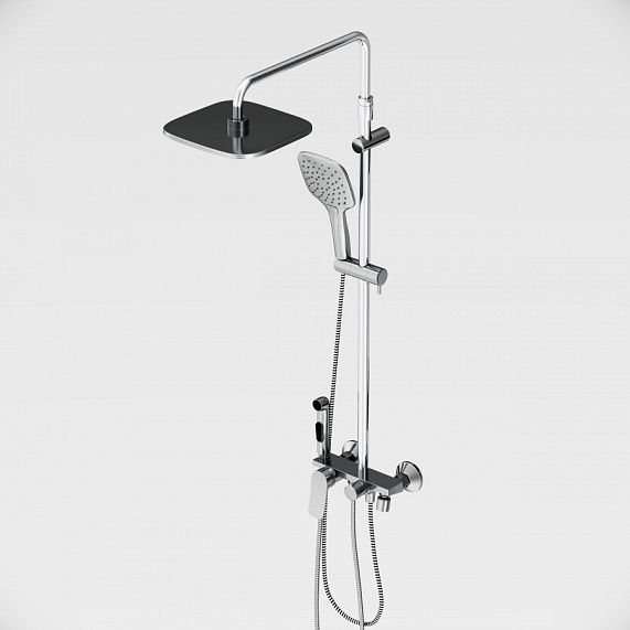 Душевая система Damixa Apollo DX220920000 стойка с тропическим душем, смесителем, хром - купить ...